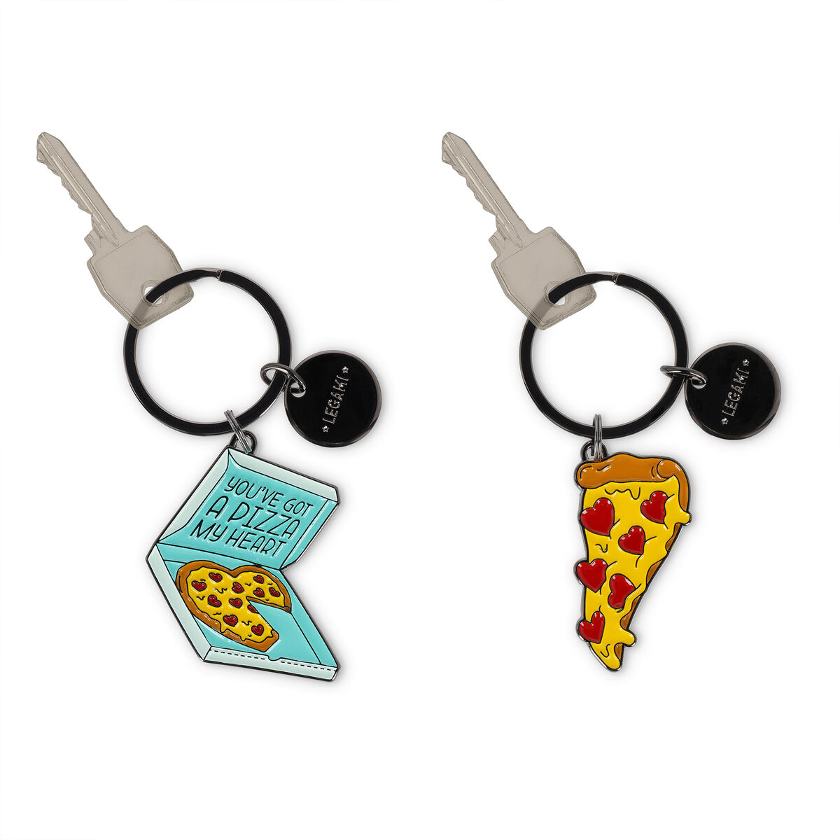 Set de 2 Porte-clés en Métal Émaillé - What A Key Ring! PIZZA | Legami.com