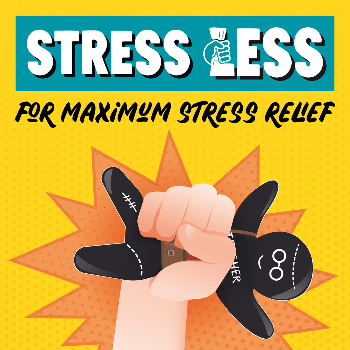 Antiestrés Squishy - Stress Less VOODOO TEACHER | Legami.com
