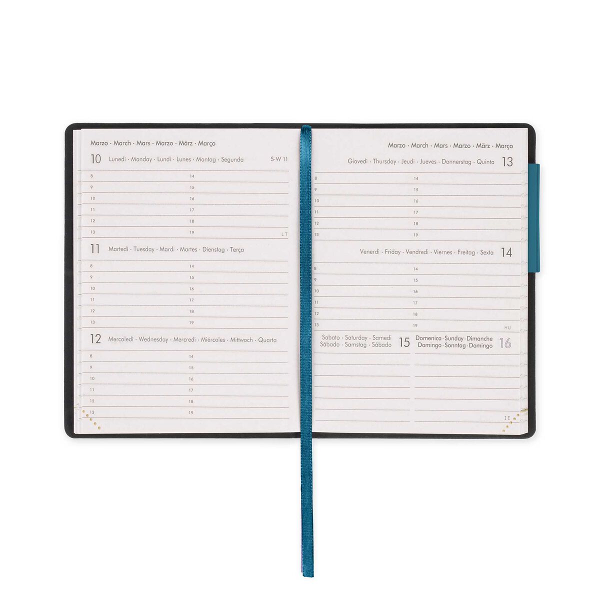 12-Month Weekly Diary - Mini - 2025 TEAL BLUE | Legami.com