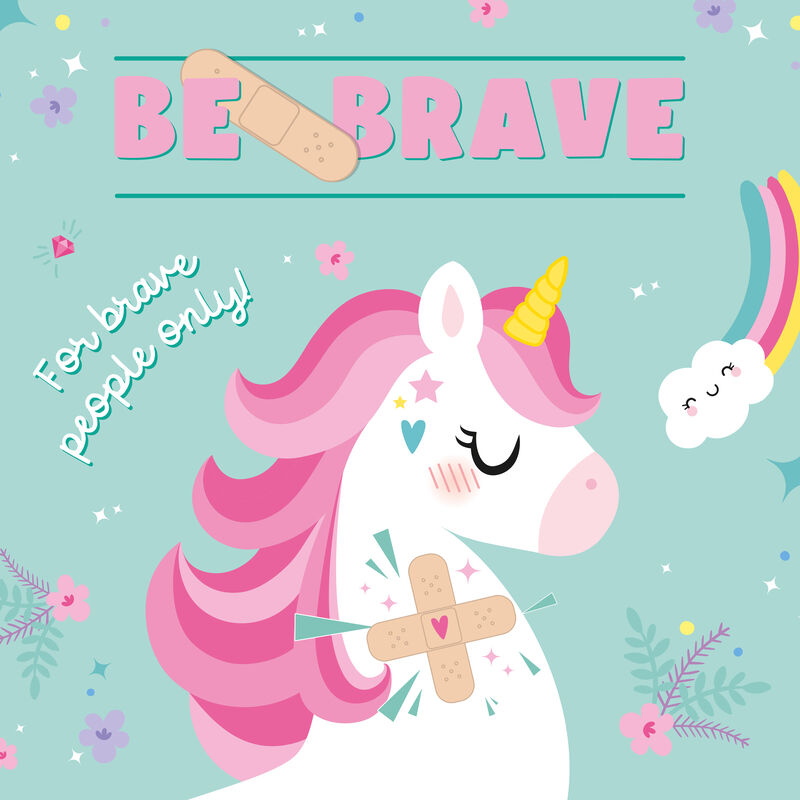 30 Printed Plasters - Be Brave UNICORN_2 | Legami.com