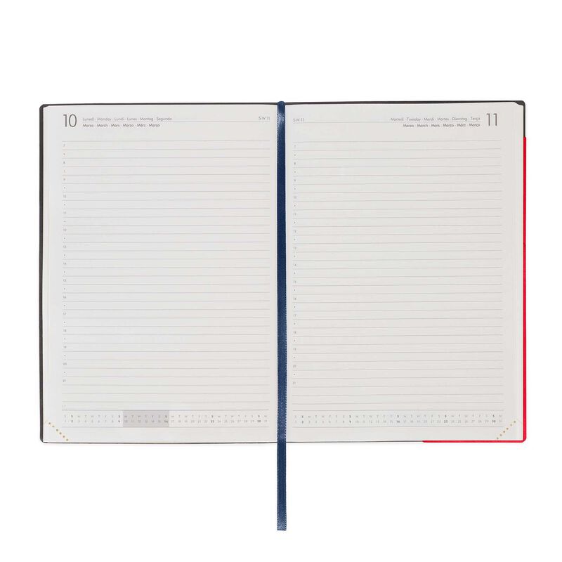 Terminplaner für 12 Monate - 1 Tag pro Seite - Large - 2025 RADIANT RED ...