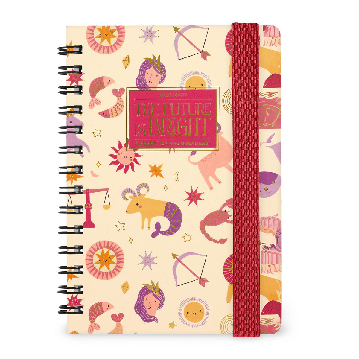 12-Month Small Weekly Spiral-Bound Diary - 2026 ZODIAC | Legami.com