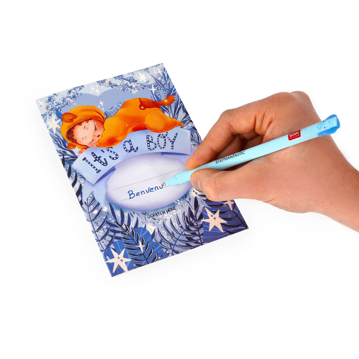 Scratch to Reveal Greeting Card - Baby Born BOY | Legami.com