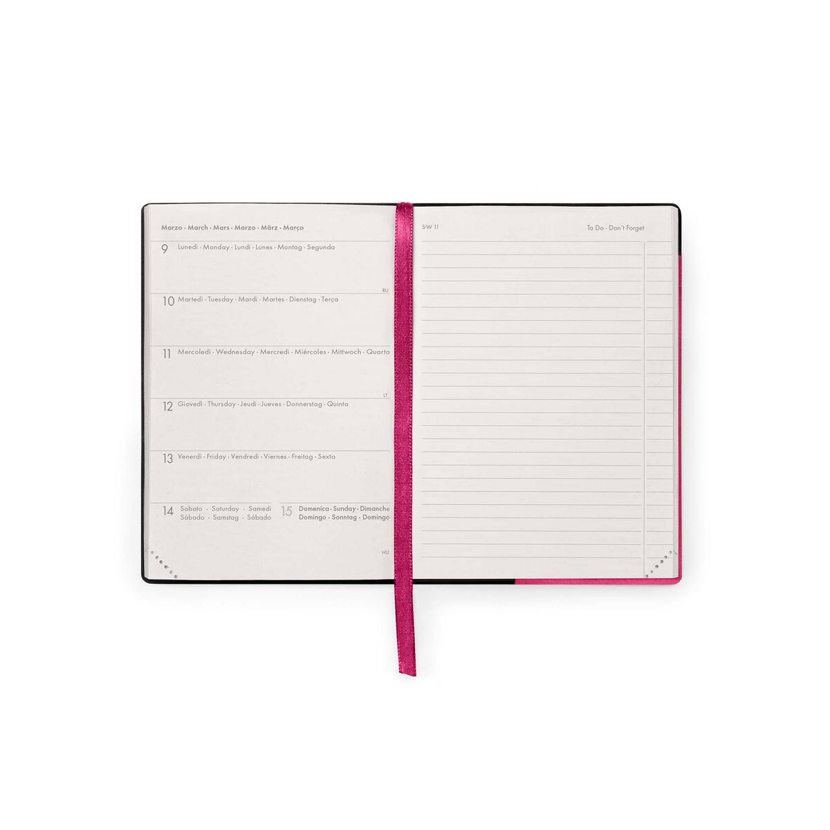 16-Month Small Weekly Diary with Notebook - 2025/2026 RASPBERRY ...