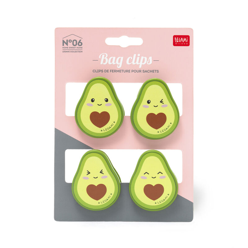 Set mit Verschlussklammern AVOCADO | Legami.com