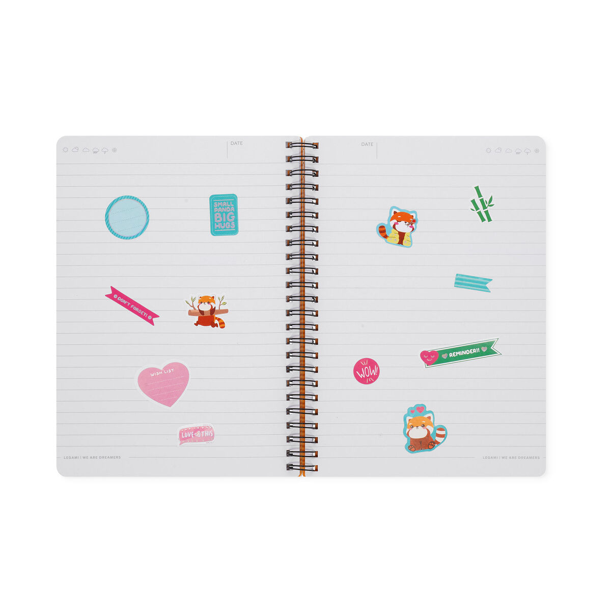 Quaderno a Righe con Spirale - Foglio A5 RED PANDA | Legami.com