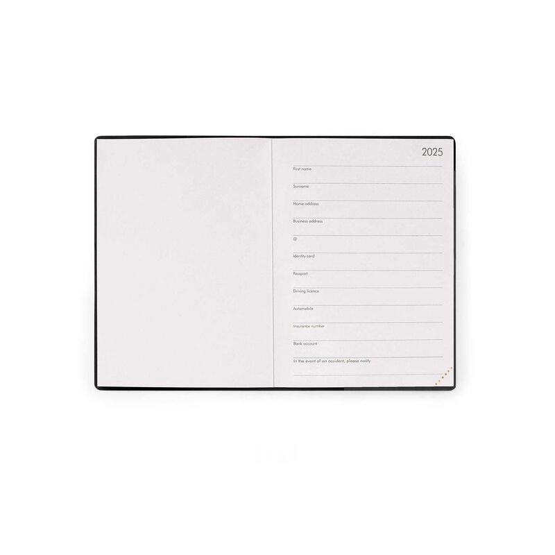 12-Month Daily Diary - Small - 2025 BLACK DIAMOND | Legami.com