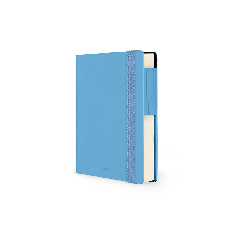 Terminplaner für 12 Monate - 1 Tag pro Seite - Small - 2026 RETRO BLUE ...