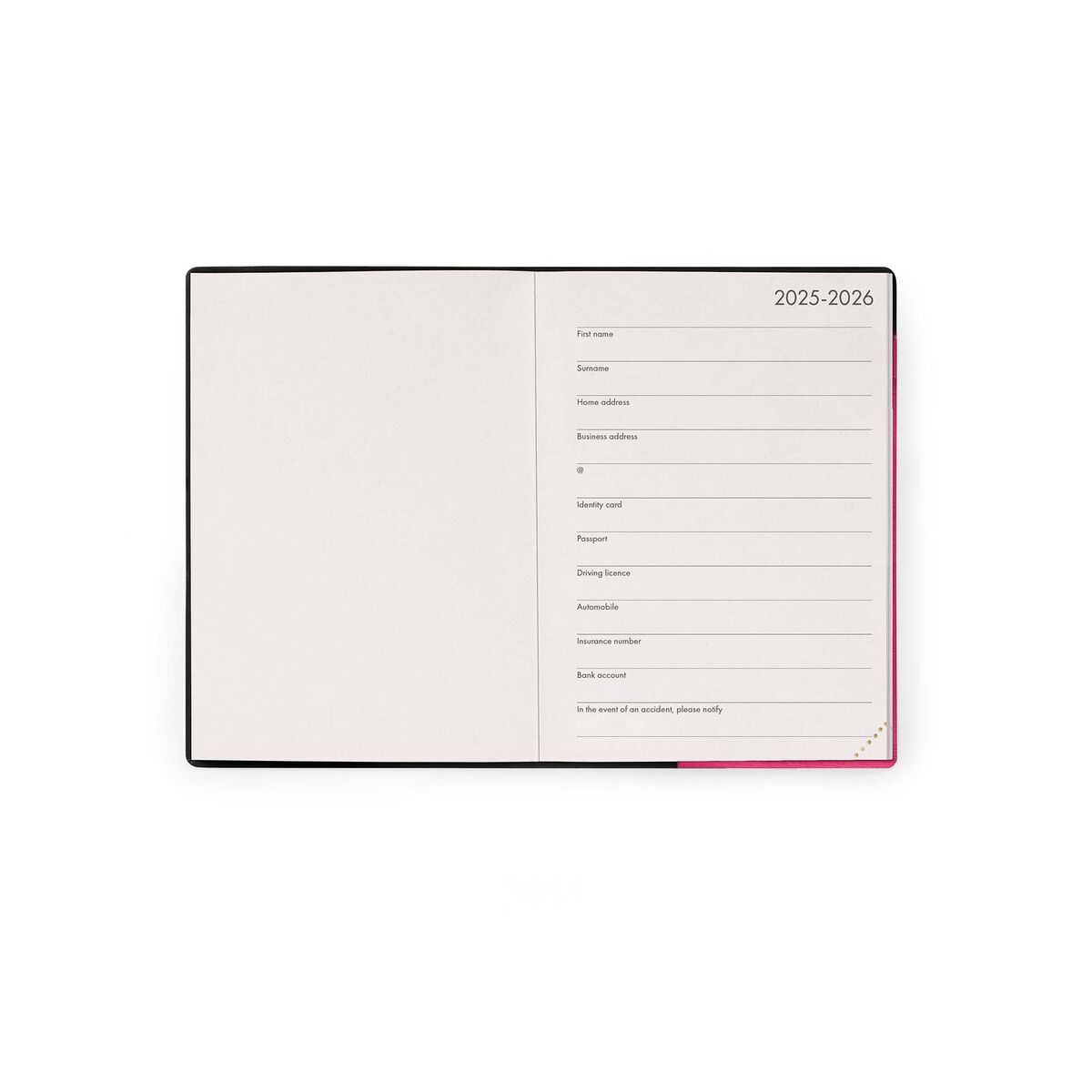 16-Month Small Weekly Diary with Notebook - 2025/2026 RASPBERRY ...