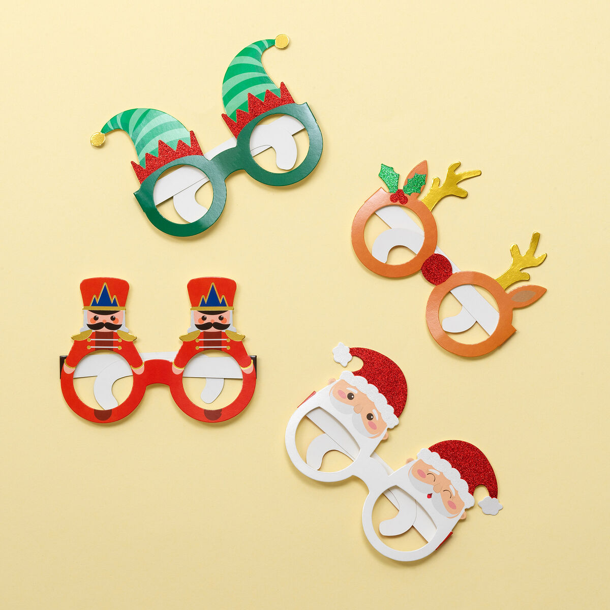 Set of 8 Christmas Paper Eyeglasses | Legami.com