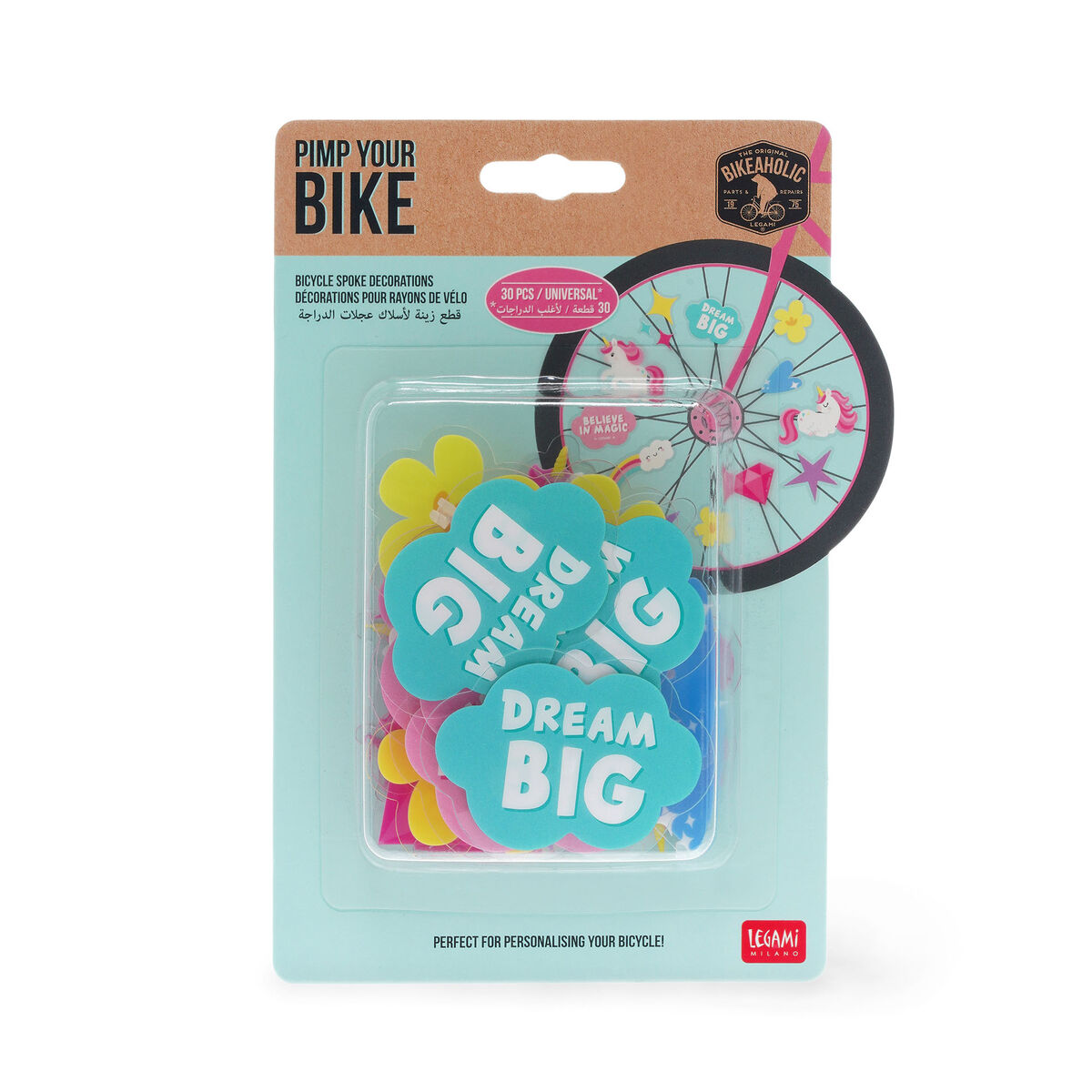 Set of 30 Bicycle Spoke Decorations UNICORN | Legami.com
