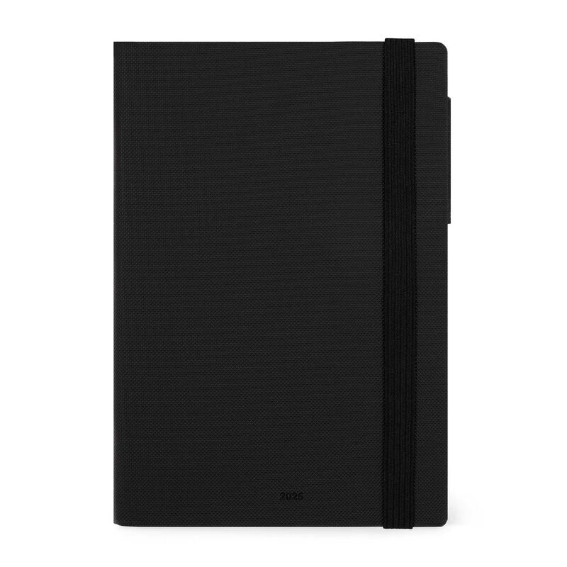 Terminplaner für 12 Monate - 1 Tag pro Seite - Medium - 2025 BLACK ...