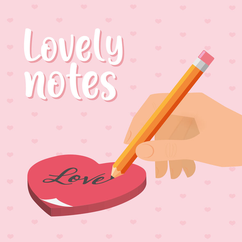 Bloc-Notes Adhésif - Lovely Notes HEART | Legami.com