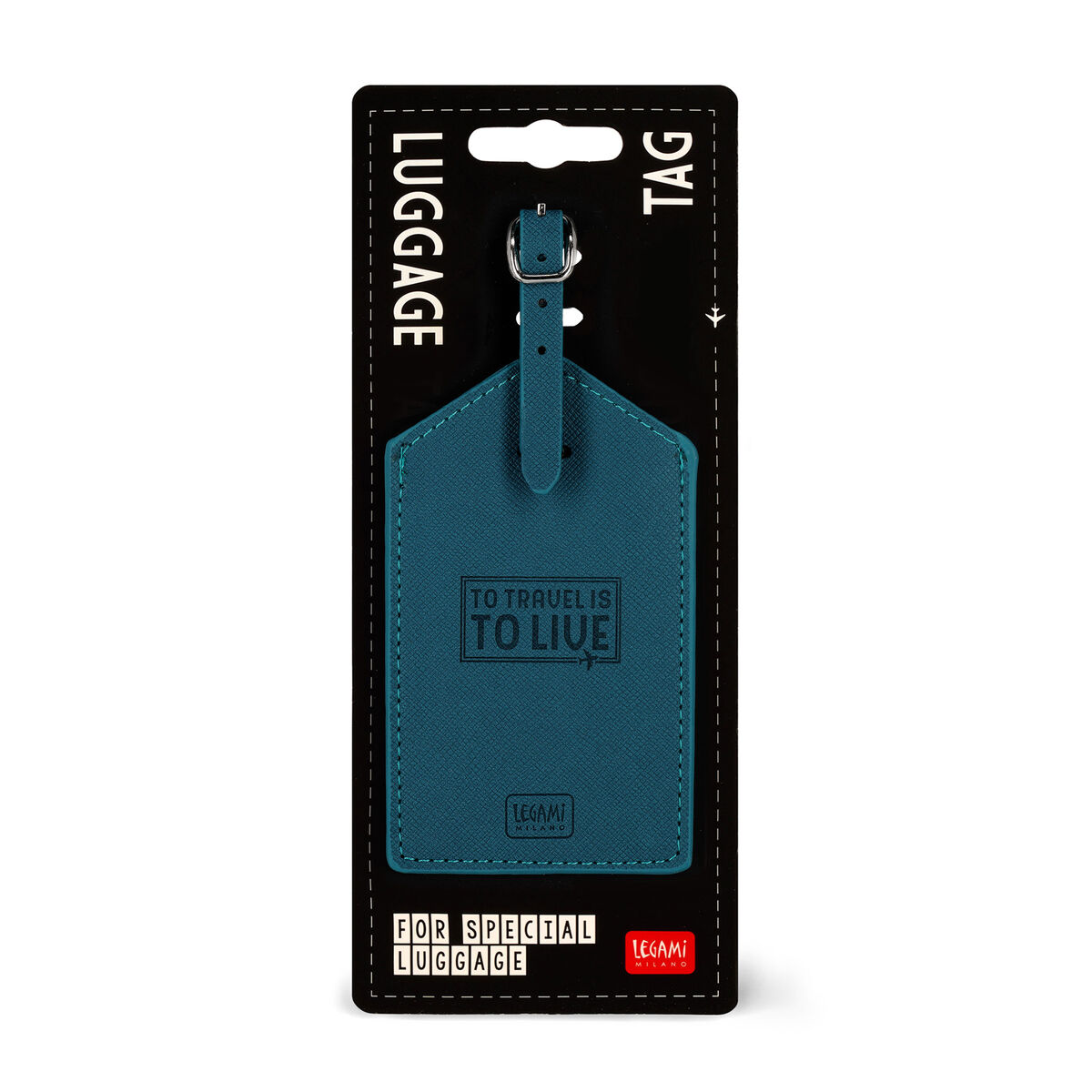 Étiquette de Bagage - Luggage Tag PETROL BLUE | Legami.com