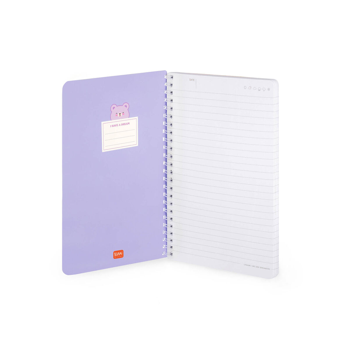 Lined Spiral Notebook - A5 Sheet - Large TEDDY BEAR | Legami.com