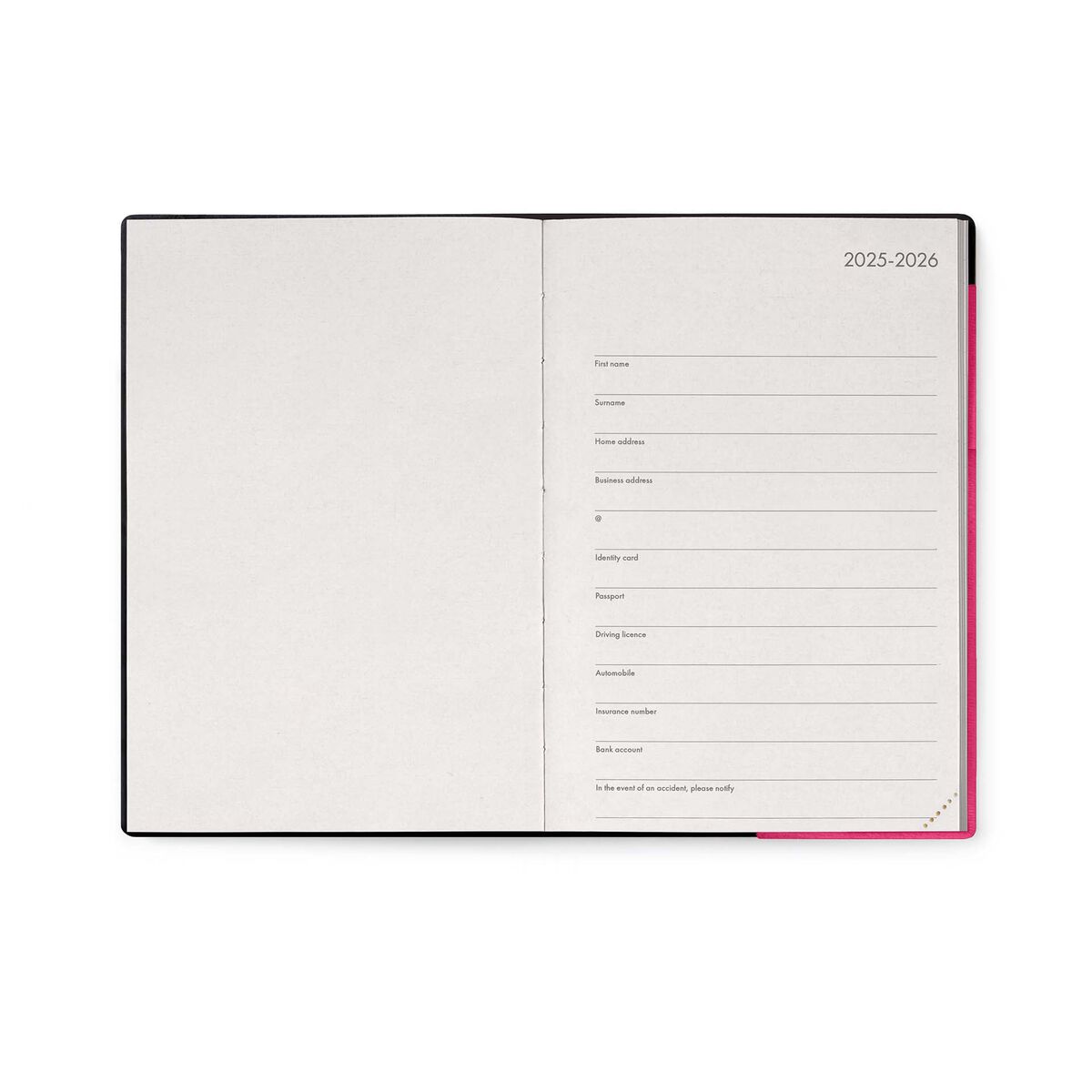 16-Month Medium Daily Diary - 2025/2026 RASPBERRY | Legami.com