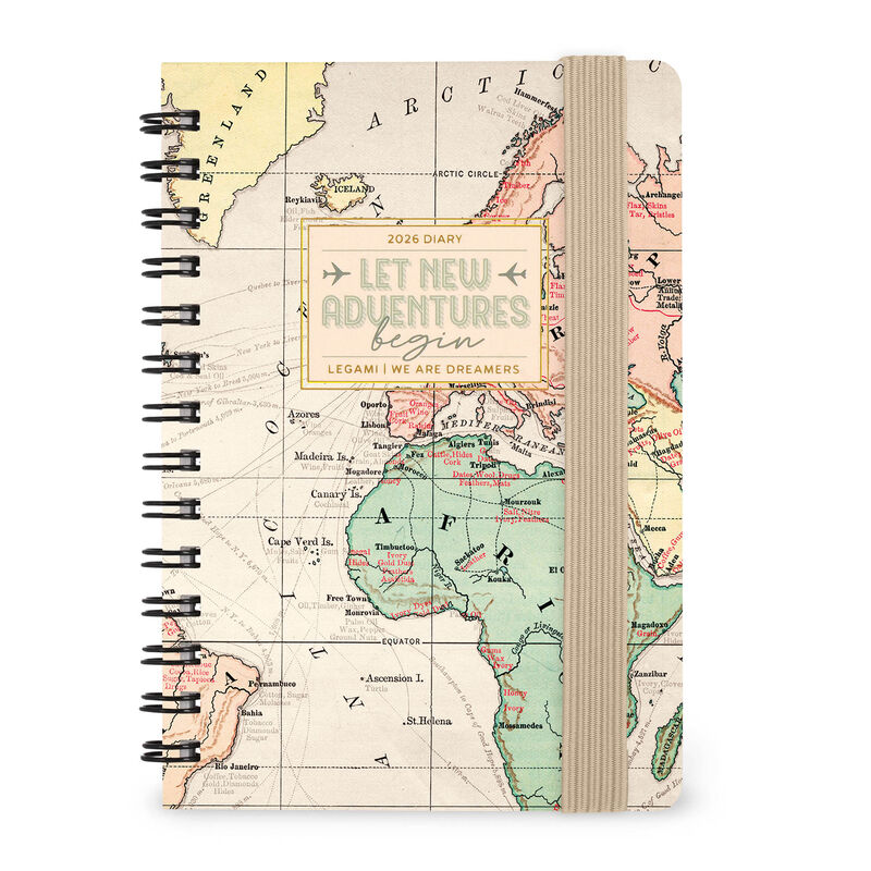 12-Month Small Weekly Spiral-Bound Diary - 2026 TRAVEL | Legami.com