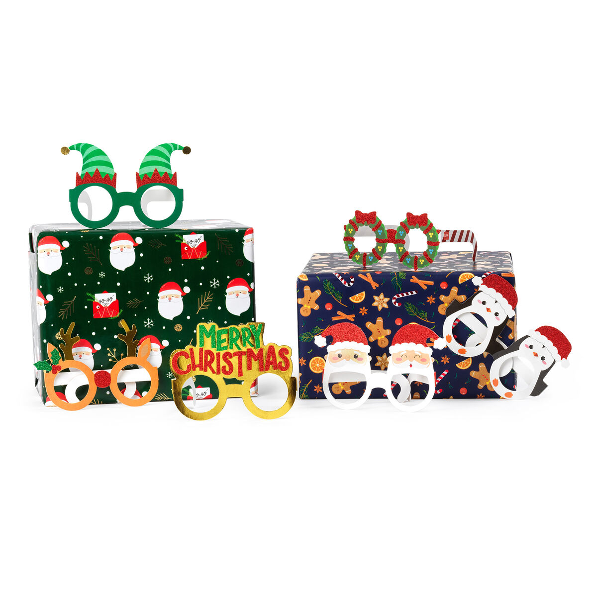 Set of 8 Christmas Paper Eyeglasses | Legami.com