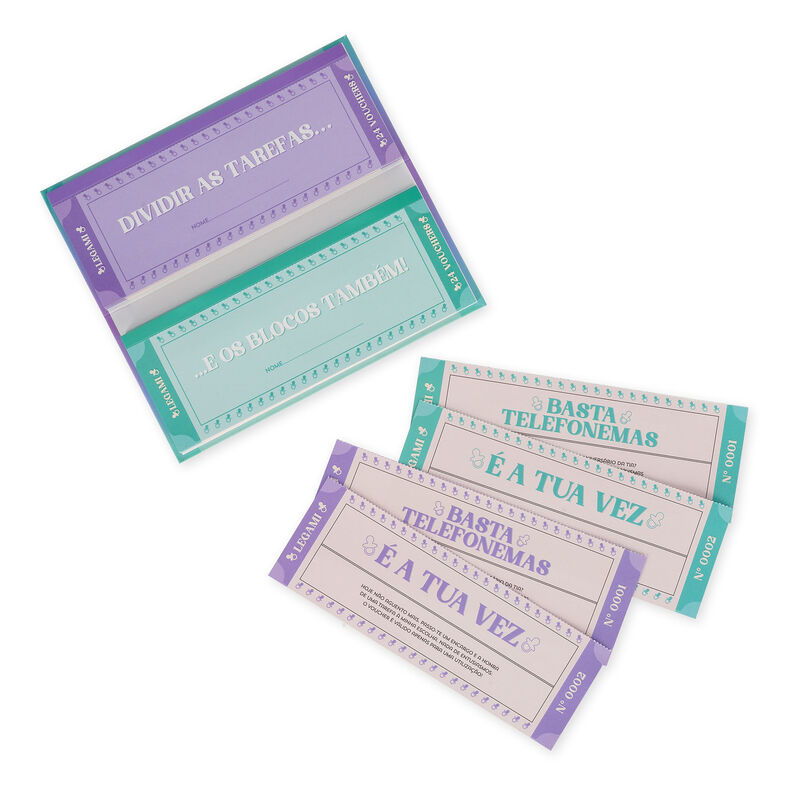 Block mit 48 Gutscheinen - Portugiesisch NEW PARENTS | Legami.com