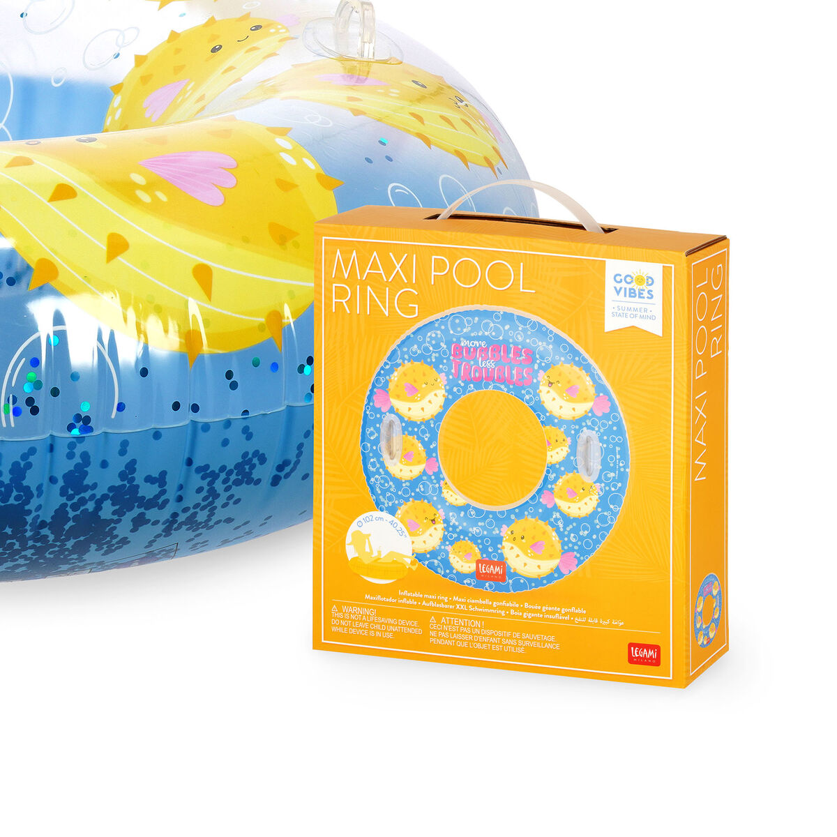 Aufblasbarer Maxi-Schwimmring - Maxi Pool Ring PUFFERFISH | Legami.com